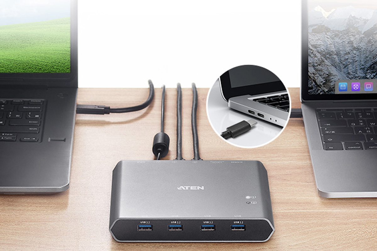 2台のデバイスを切り替えて1台の画面に表示するUSB TypeCドッキングススイッチ「US3311」 - 拡大写真｜Infoseekニュース